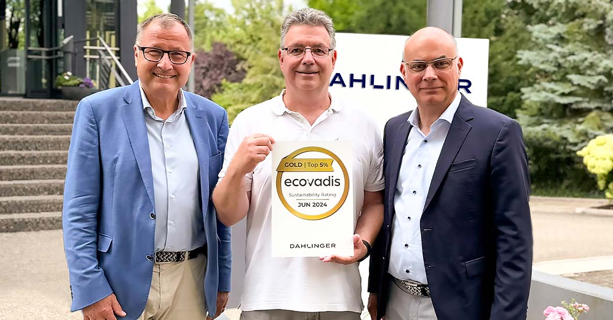 Dahlinger erhält EcoVadis Goldstatus für herausragende ...